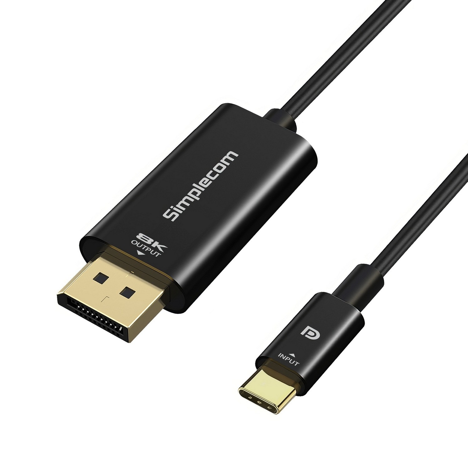 Simplecom DA323 USB-C to DisplayPort Cable DP1.4 8K@60Hz 2M - Cables ...