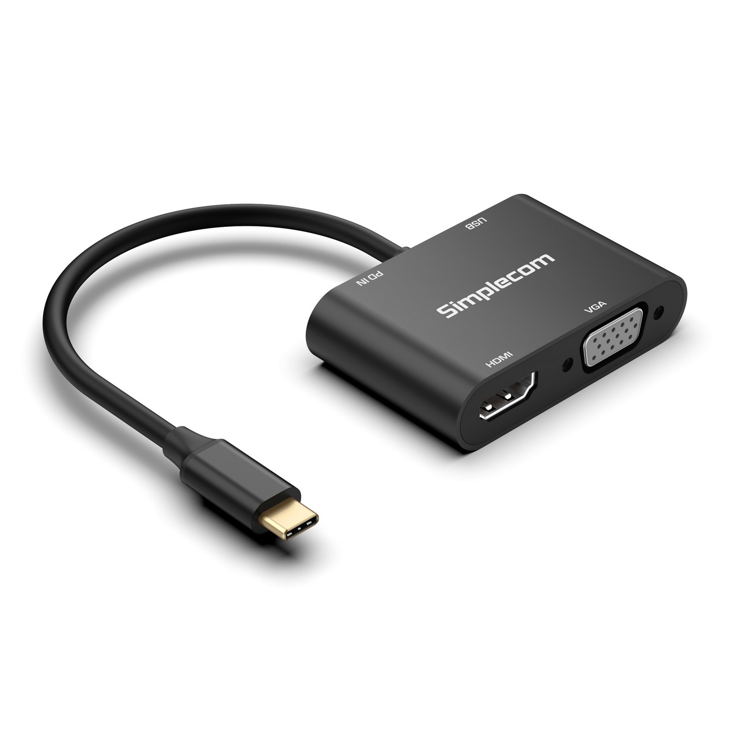 Simplecom DA440 4-in-1 USB-C Multiport Adapter with Power Delivery USB ...